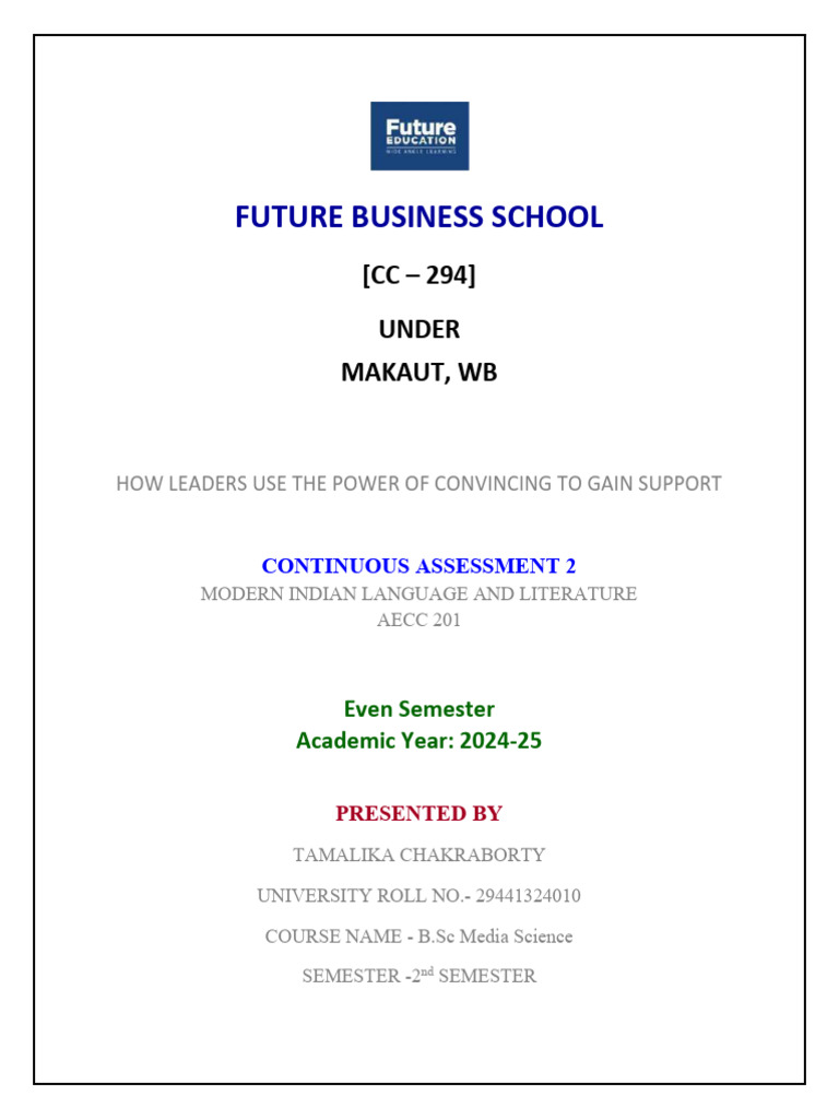 Tamalika Chakraborty - 29441324010 - BMS - 2nd SEM - CA2 | PDF