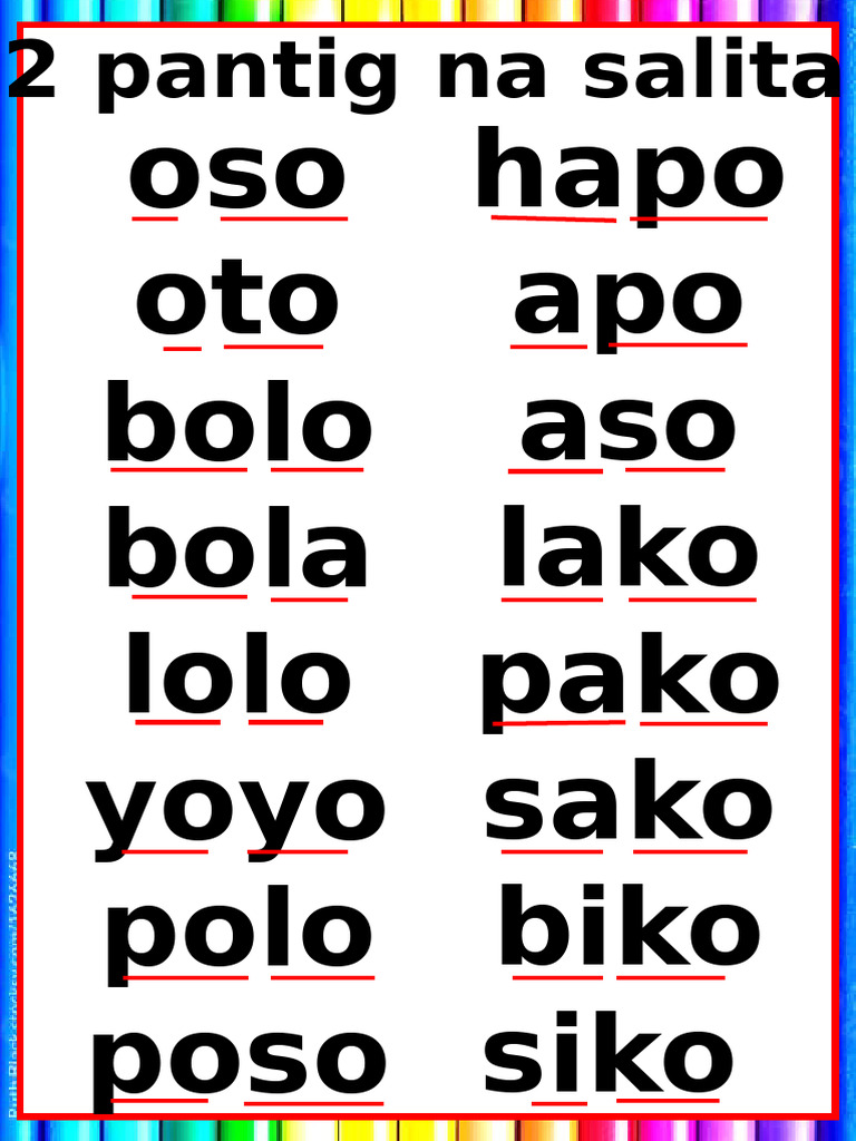 Babasahin Pantig o | PDF