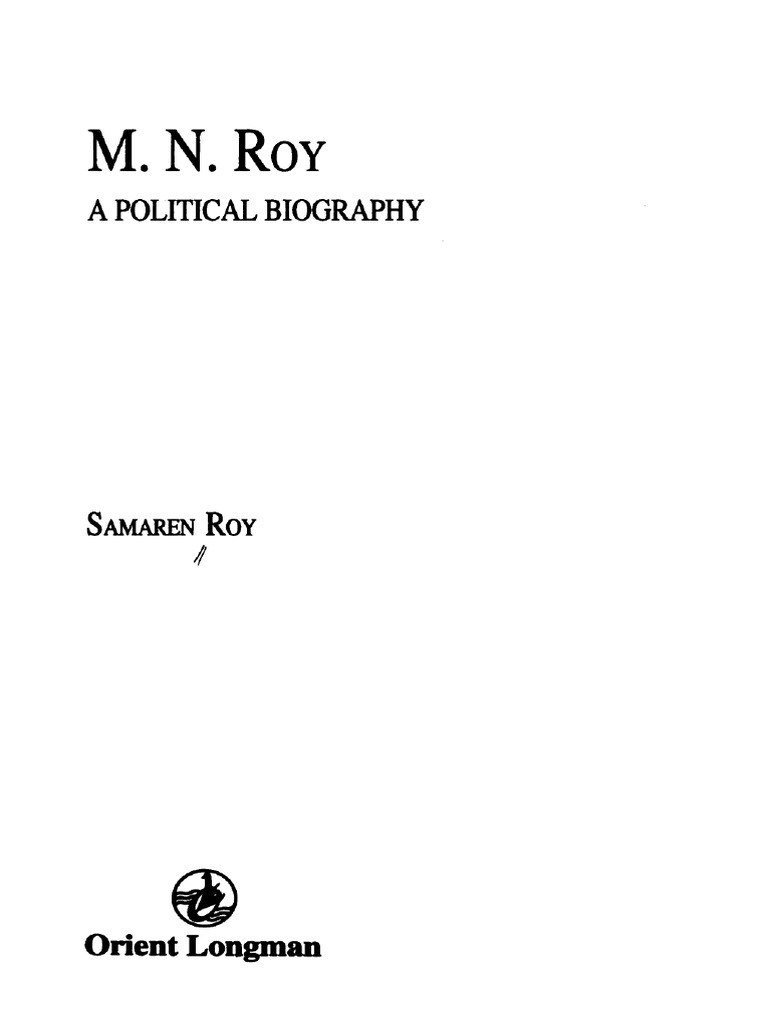 M.N. Roy A Political Biography (Samaren Roy) | PDF