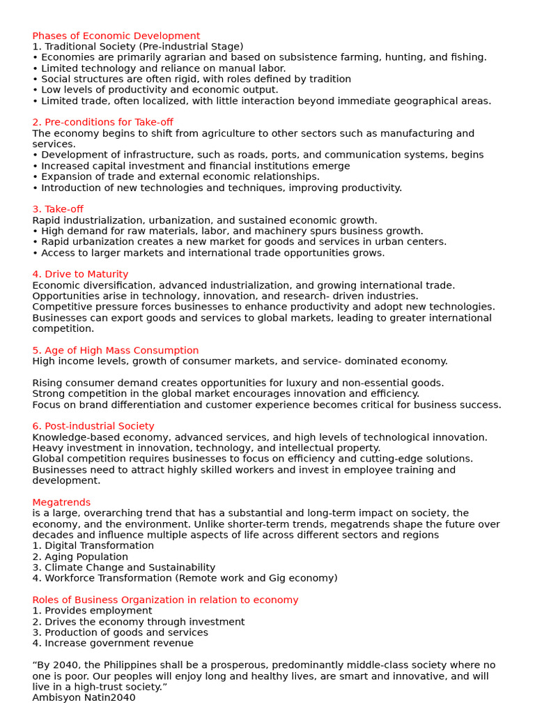 Phases of Economic Development | PDF | Partnership | Limited Liability ...