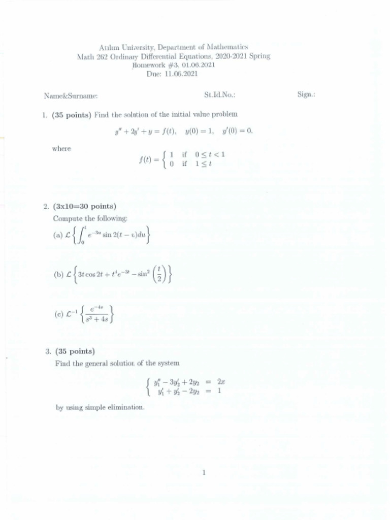 Homework 3 Soltions | PDF