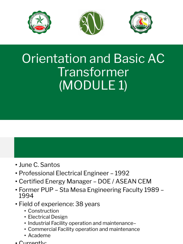 Module 1 Basic AC Transformer | PDF | Transformer | Electromagnetism