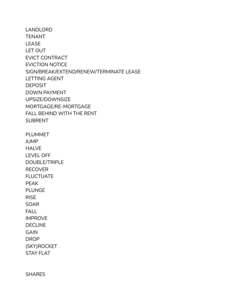 List of Vocab 4A LG | PDF