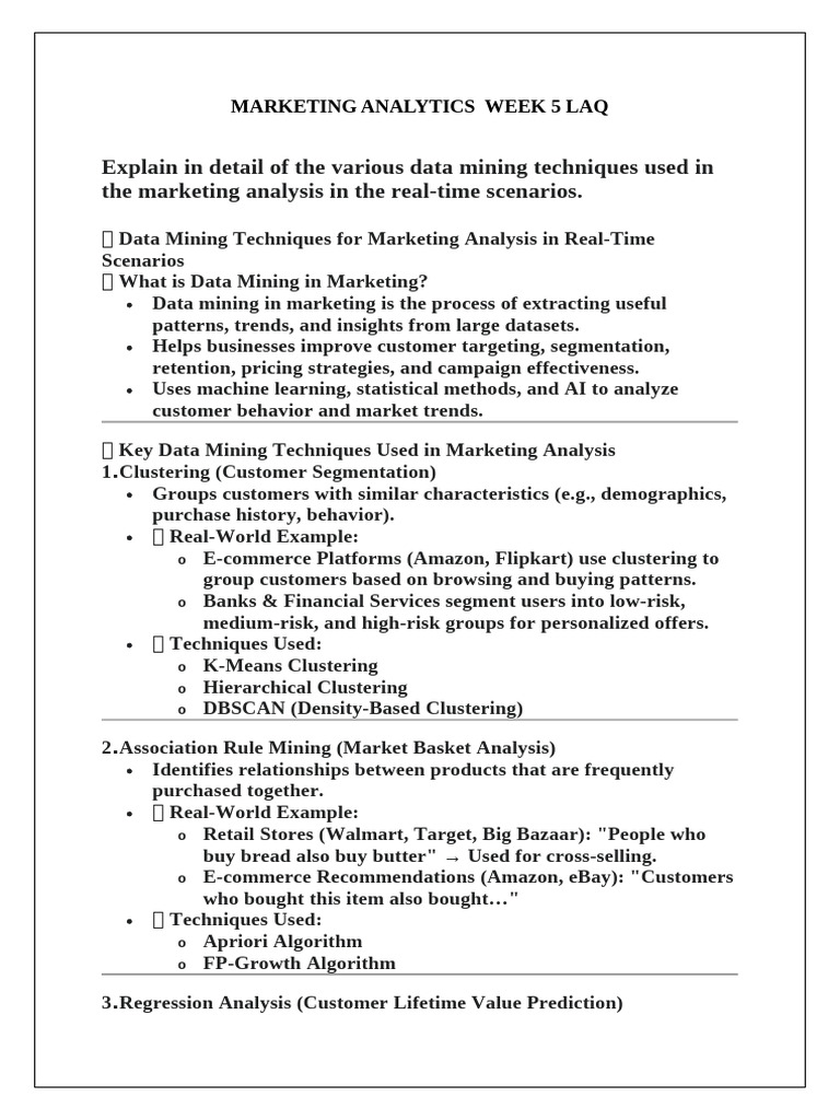 Rakshana SN - LAQ Week 5 MA | PDF | Cluster Analysis | Data Mining