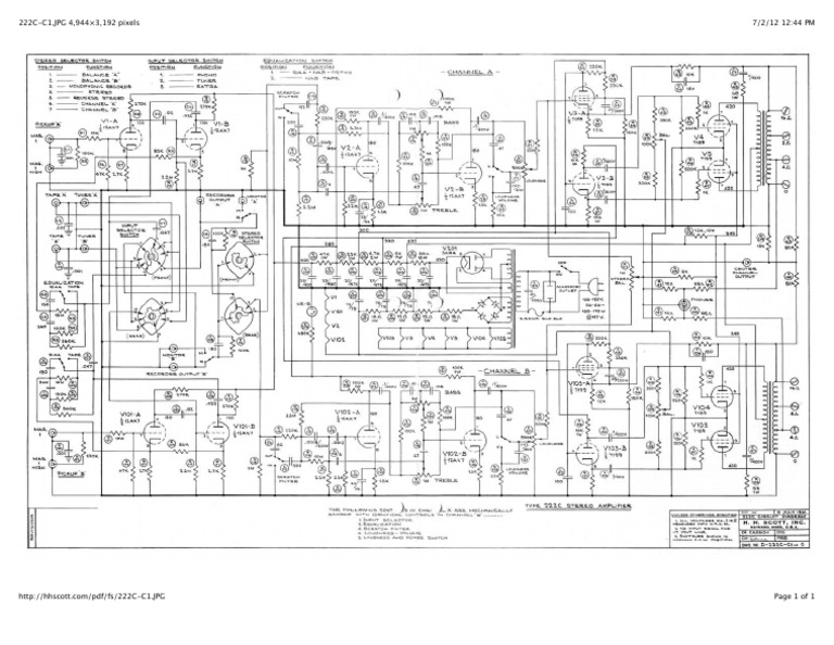 HH Scott 222 C Schematic | PDF