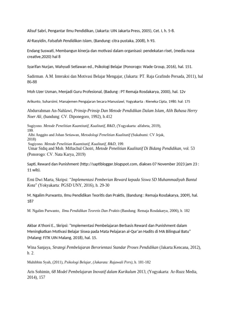 Daftar Footnote Proposal | PDF