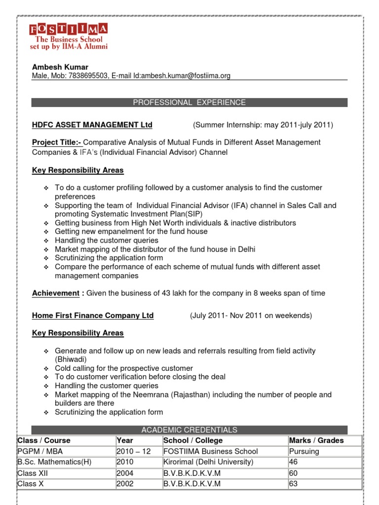Resume Ambesh | PDF | Strategic Management | Chess