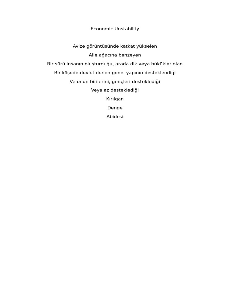 Installation of Economic Unstability | PDF