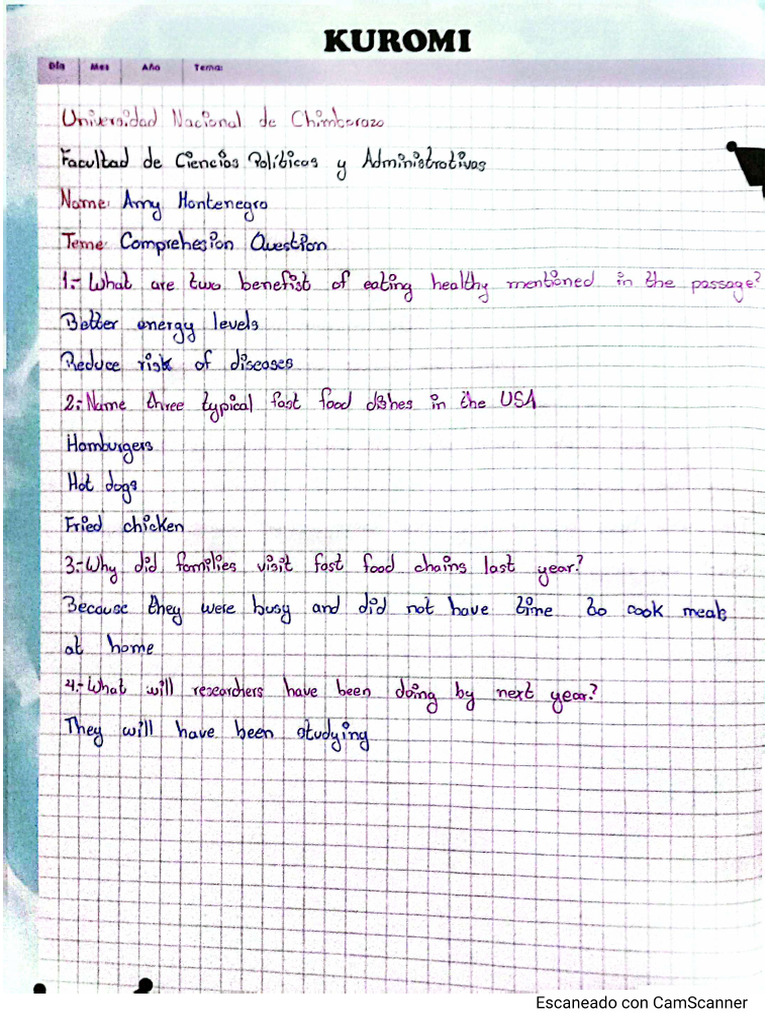 Montenegro - Amy - Activity of Reading Comprehension and Grammar Focus ...