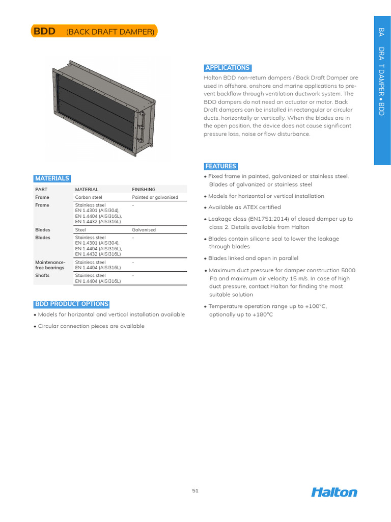 Halton BLD Datasheet 2025 | PDF | Duct (Flow) | Manufactured Goods