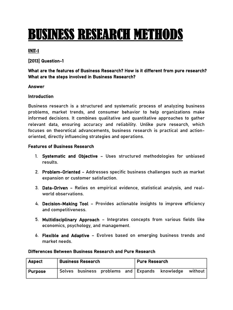 Business Research Methodology | PDF | Methodology | Theory