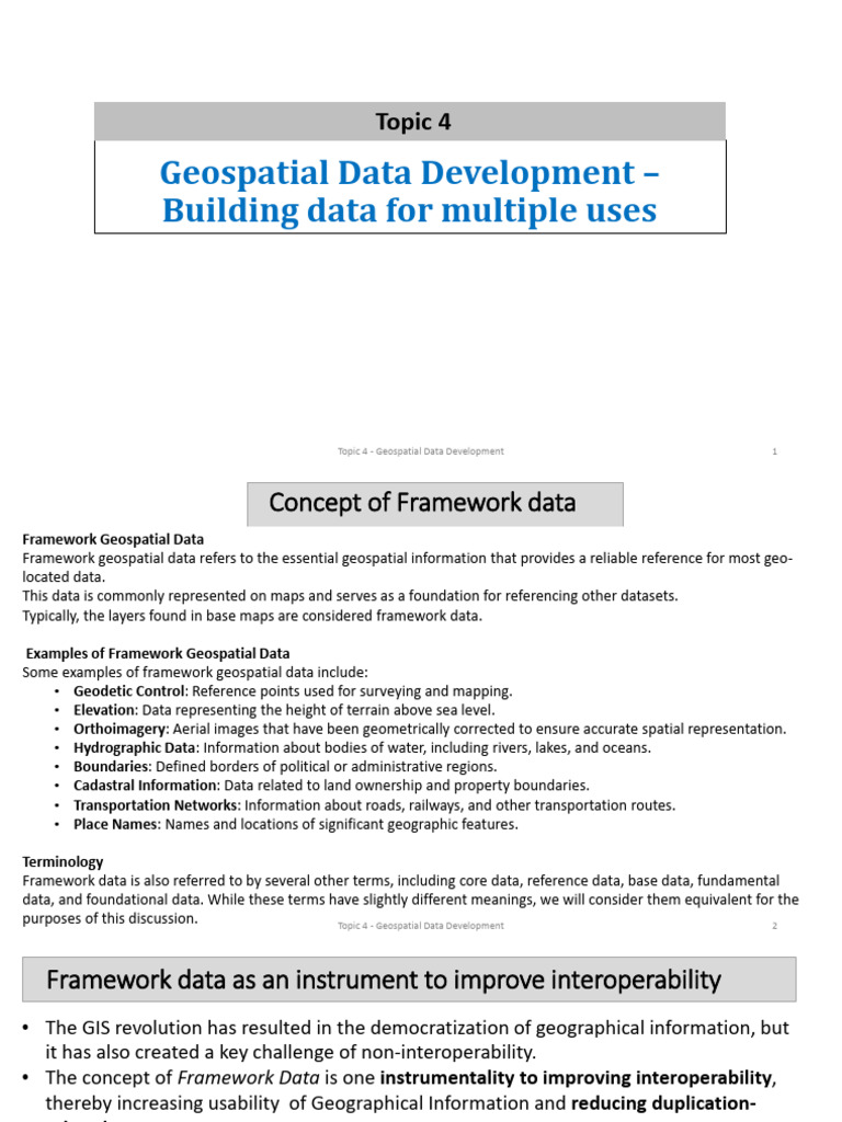 Topic 4 - Geospatial Data Development v1 | PDF | Geographic Information ...
