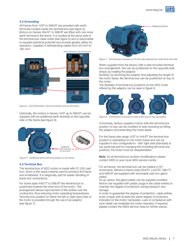 W22 Electric Motor Terminal Box Guide | PDF | Electrical Engineering ...