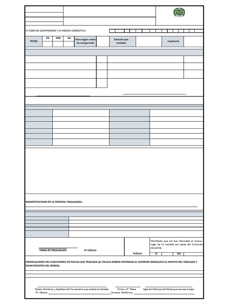 Formato CTP | PDF | Policía