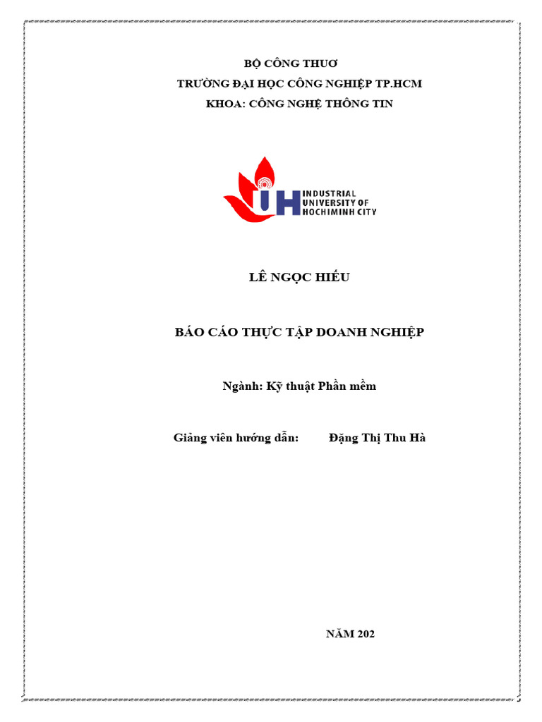 LeNgocHieu BaoCaoThucTap | PDF