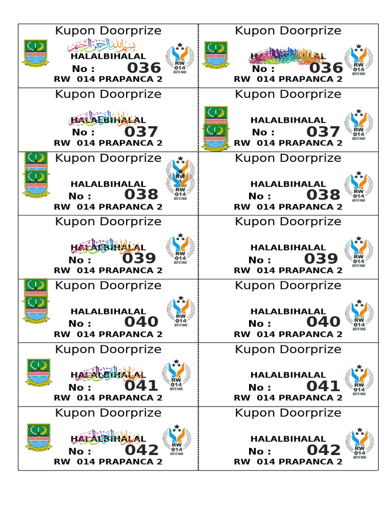 Kupon Doorprize | PDF