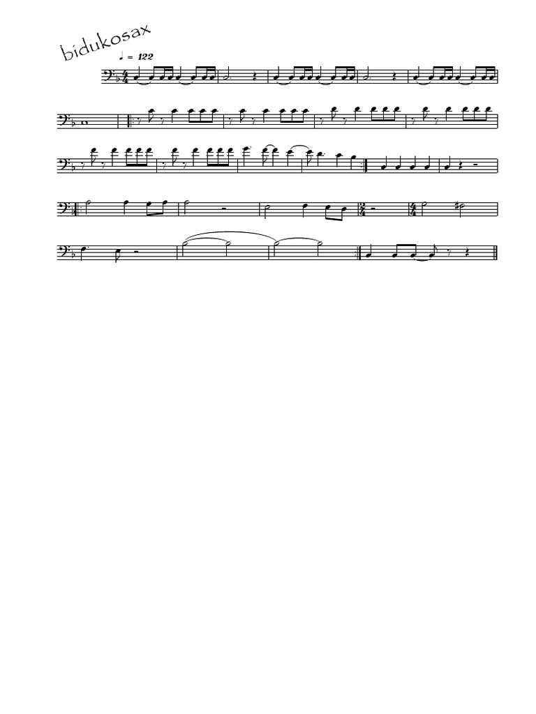 YMCA Trombone Sheet Music | PDF