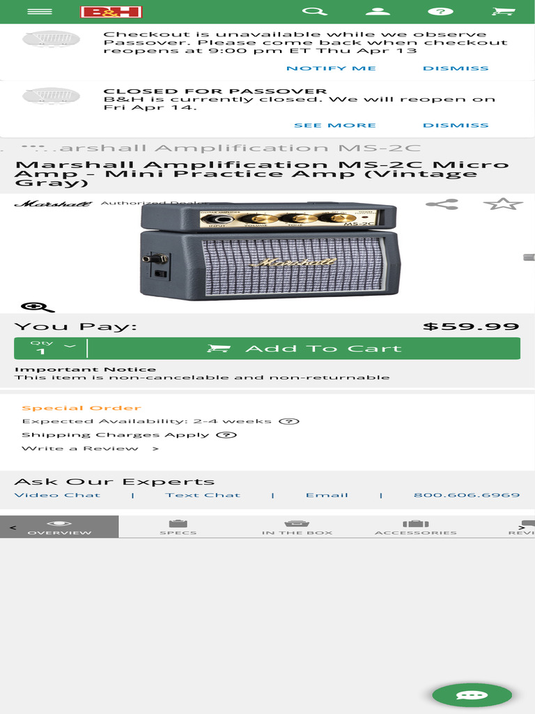 Marshall Amplification MS-2C Micro Amp - Mini Practice Amp MS-2C | PDF