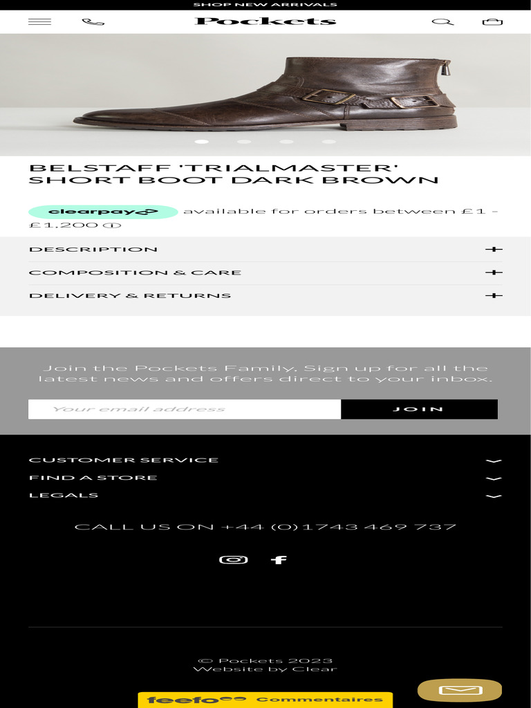 Belstaff 'Trialmaster' Short Boot Dark Brown | PDF