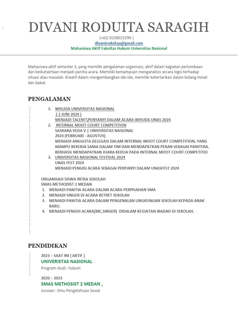 DIVANI CV 1 2 Compressed | PDF