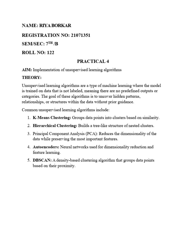 ML Practical 4 | PDF