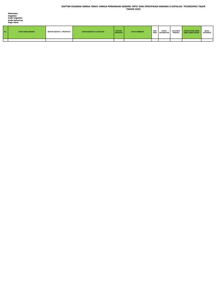 Rencana Pembelian Bu Arin | PDF