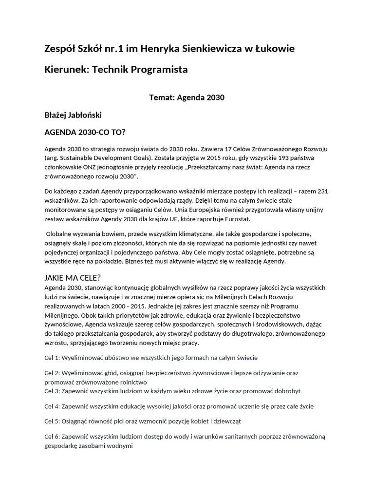 Agenda 2030 | PDF