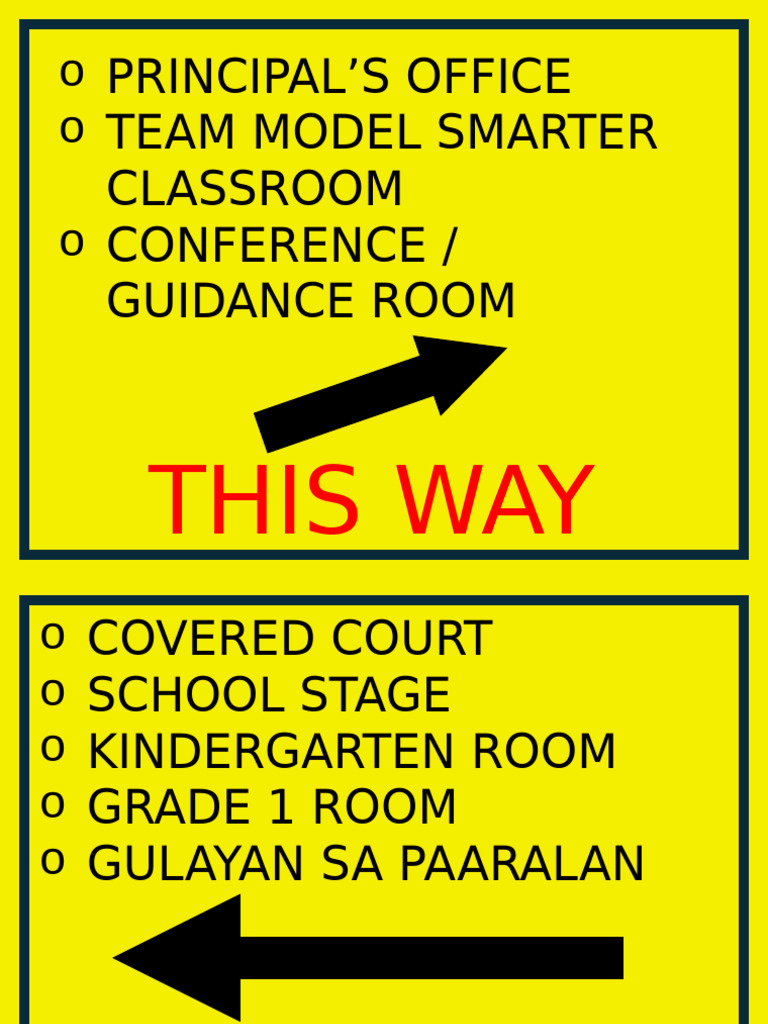 Signages in School | PDF