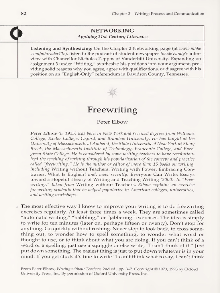 Freewriting | PDF | Essays | Writing