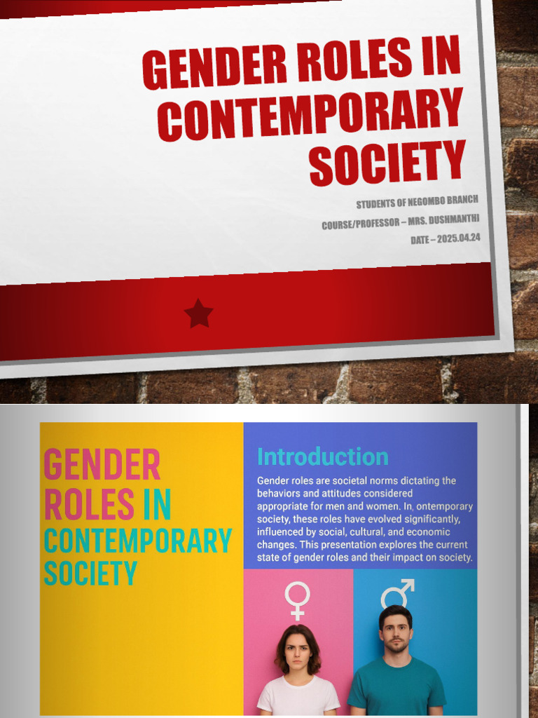 Evolving Gender Roles: Past to Present | PDF | Gender Role | Gender