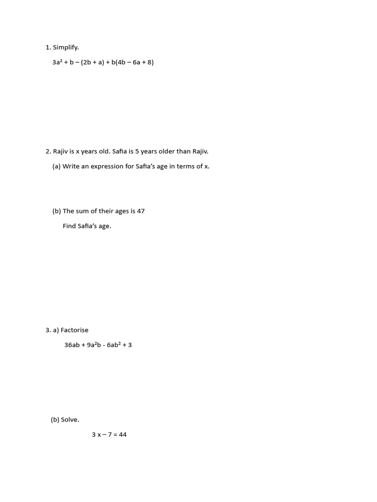 Toddle - EOT 2 Revision Worksheet 2 | PDF