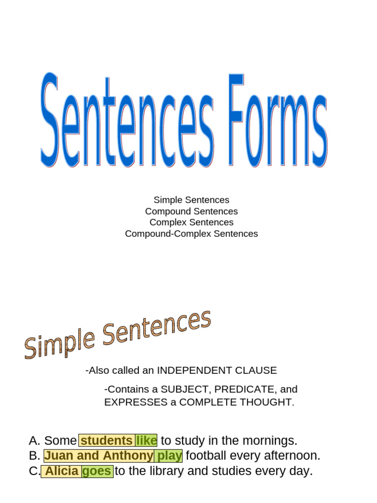 Sentences For 7+ Band | PDF | Semantics | English Grammar