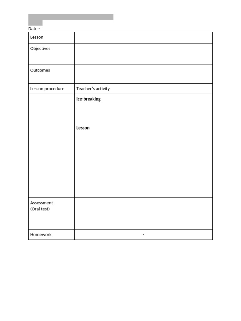 Lesson Plan (Sample) (1) | PDF