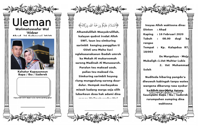 Contoh Undangan Umroh | PDF