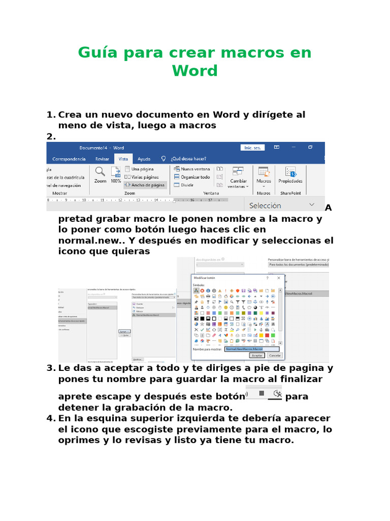 Guía para Crear Macros en Word | PDF