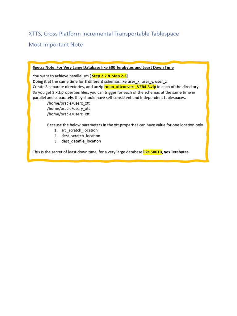 Oracle XTTS | PDF | Backup | Perl