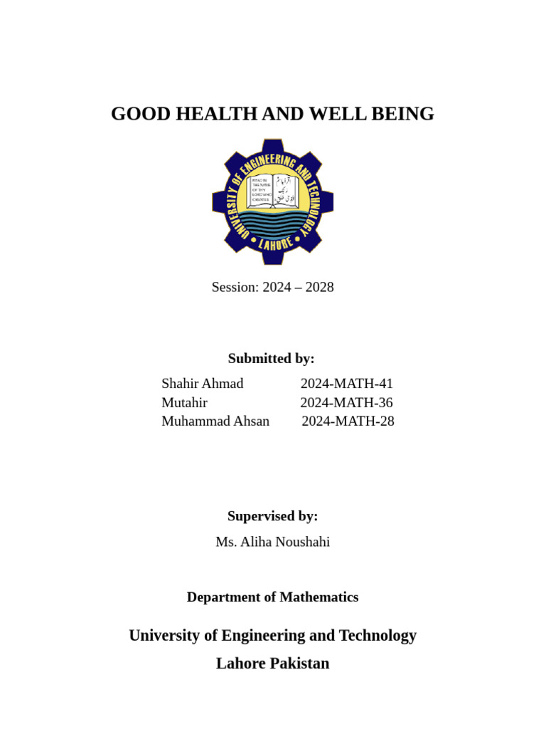 Good Health and Well-Being Report 2024 | PDF | Cardiovascular Diseases ...