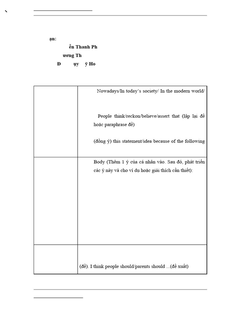 Speaking Part 3 Trong 25 Đề Speaking - Template & Sample | PDF ...
