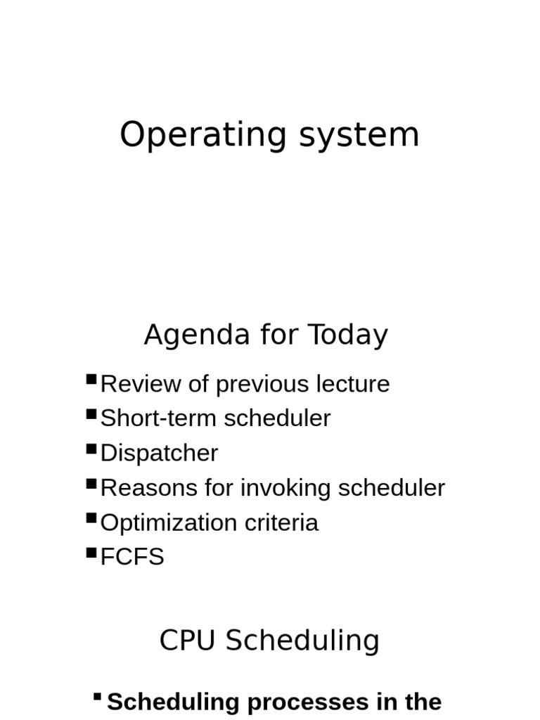 Operating System and Compiler Construction | PDF | Scheduling ...