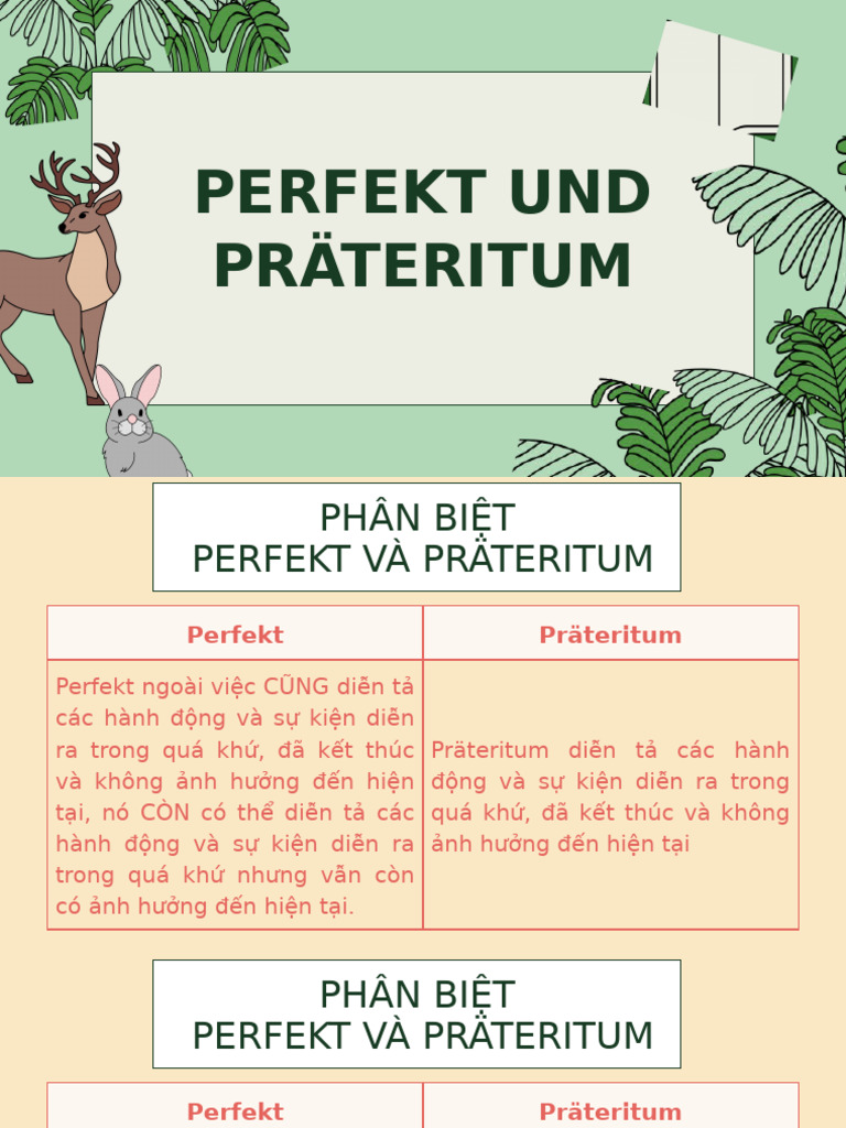 Perfekt Und Präteritum | PDF