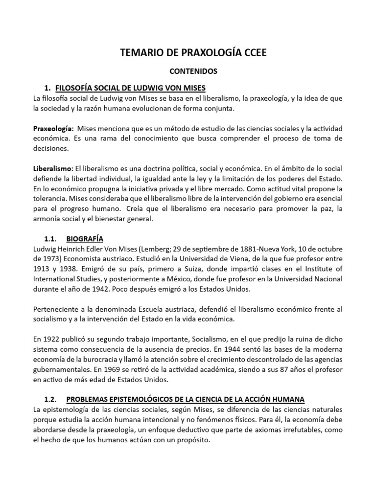 TEMARIO DE PRAXOLOGIA CCEE | PDF | Tipo de cambio | Inflación
