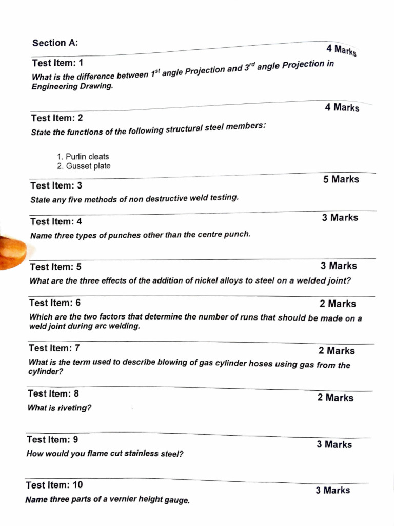 2020 Nov Boilermaker Theory Test | PDF