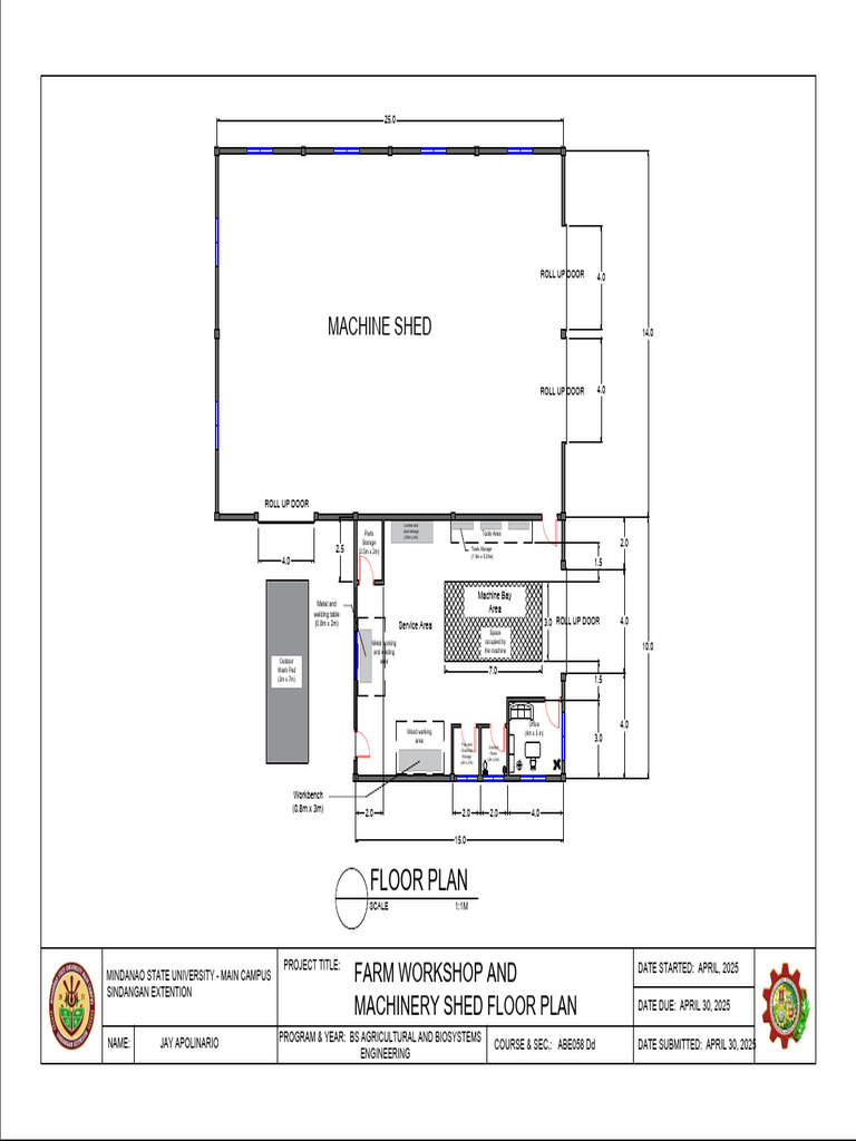 Farm Workshop Machinery Shed Layout | PDF | Industrial Processes ...