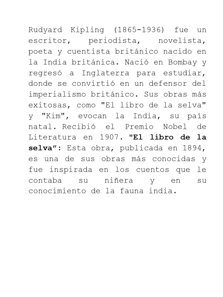 Biografia Kipling | PDF