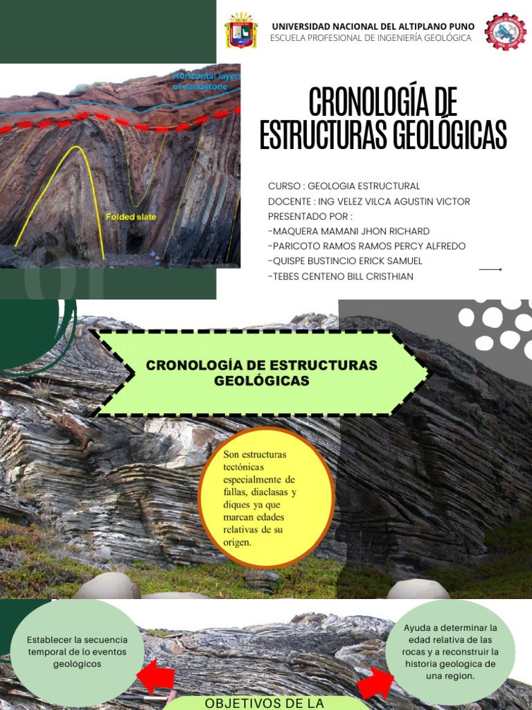 PPT CRONOLOGIA DE ESTRUCTURAS GEOLOGICAS | PDF | Geología | Roca (geología)