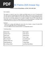 UPSC CSE 2022 Prelims CSAT Answer Key | PDF | Technology & Engineering