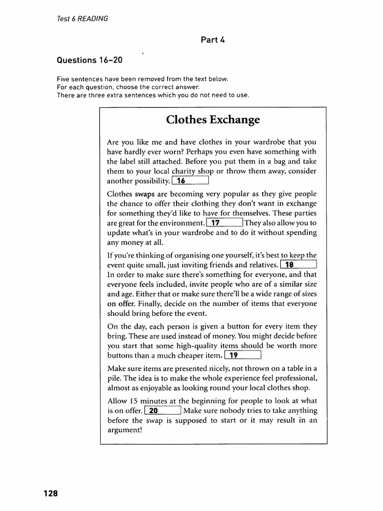 Text 6 Pet Reading Part 4 | PDF