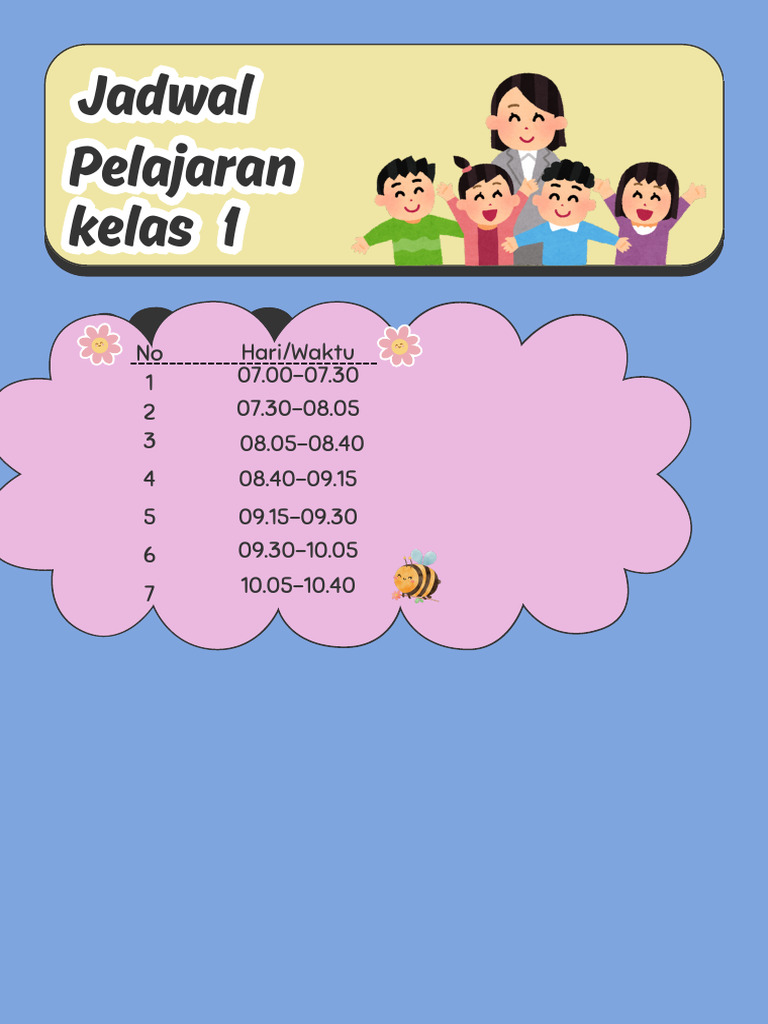 Pastel Ceria Jadwal Pelajaran Poster | PDF