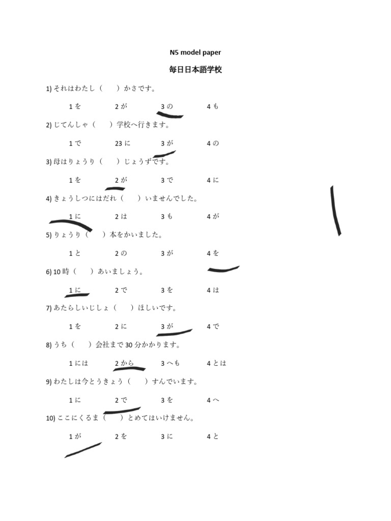 N5 Model Paper | PDF