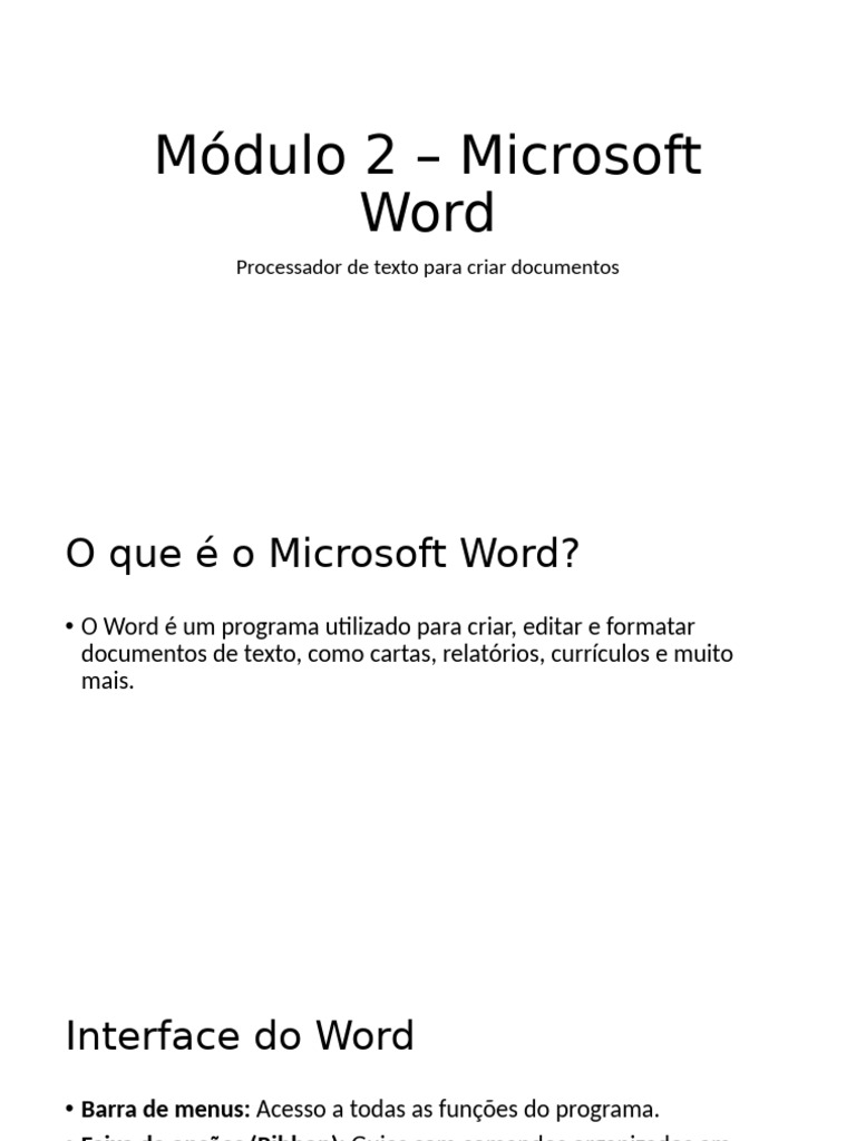 Módulo 2 - Microsoft Word | PDF